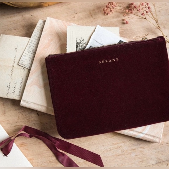 Sezane | Bags | Sezane Velvet Pouch | Poshmark